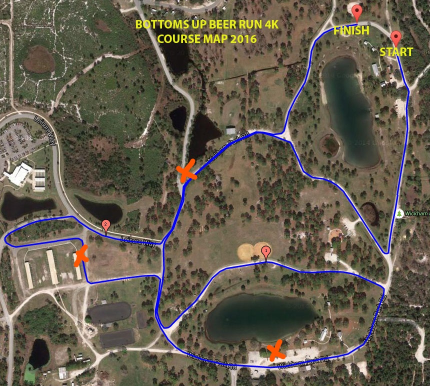 Bottoms Up Beer Run Course Map 2018